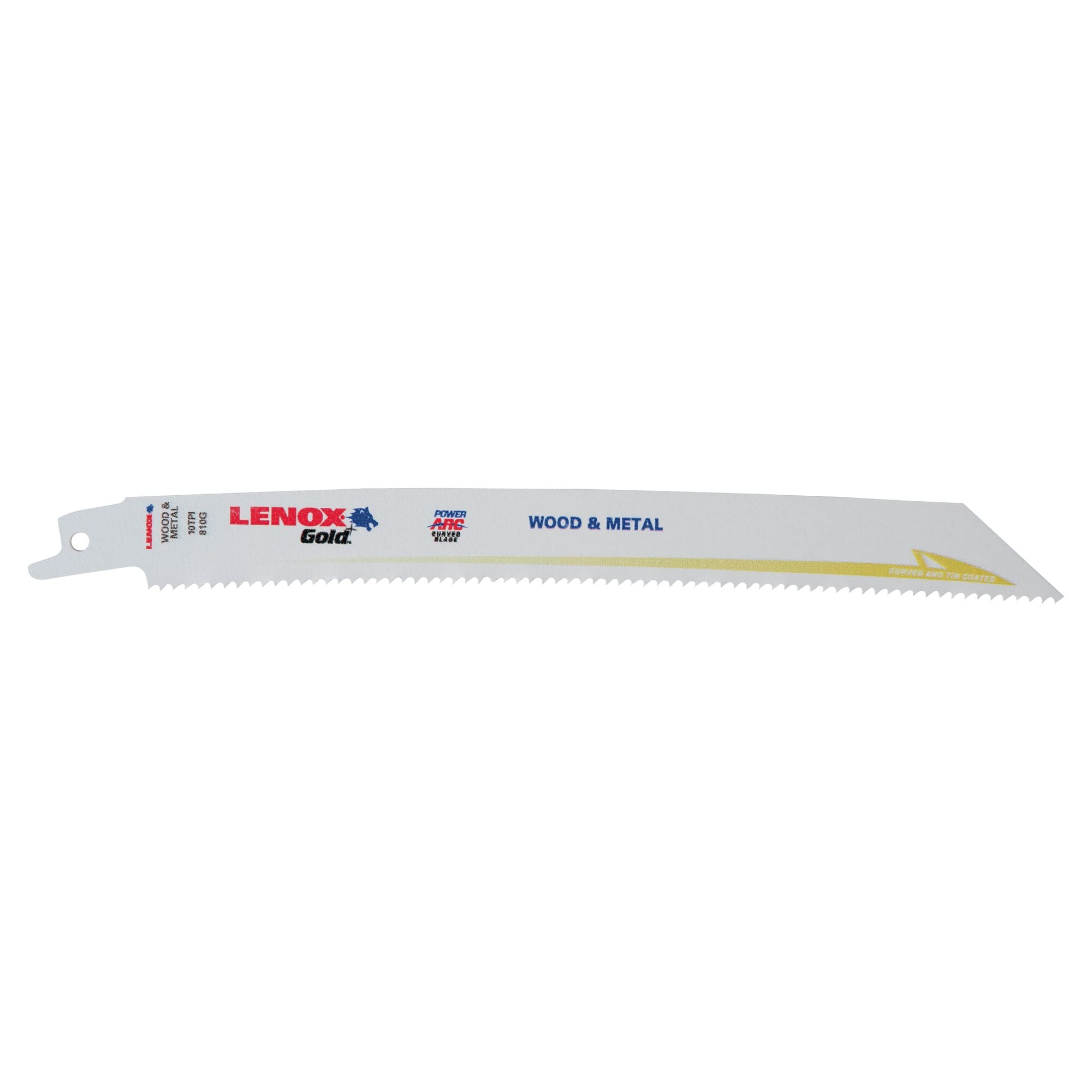 LENOX 10 Tpi Gold Power Arc Curved Metal Reciprocating Saw Blades (25